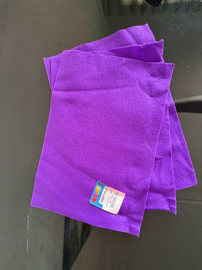 A4 Assorted Craft Felt Sheets - Various Colors, Hobbies & Toys ...