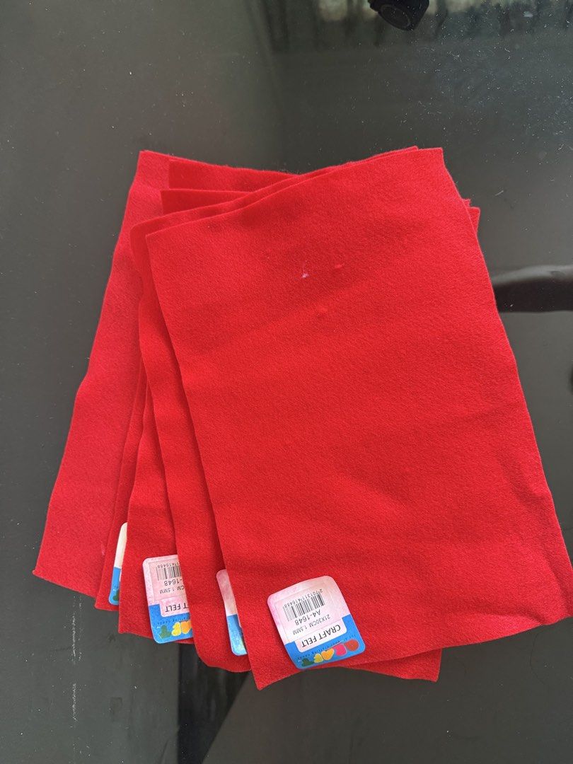 A4 Assorted Craft Felt Sheets - Various Colors, Hobbies & Toys ...