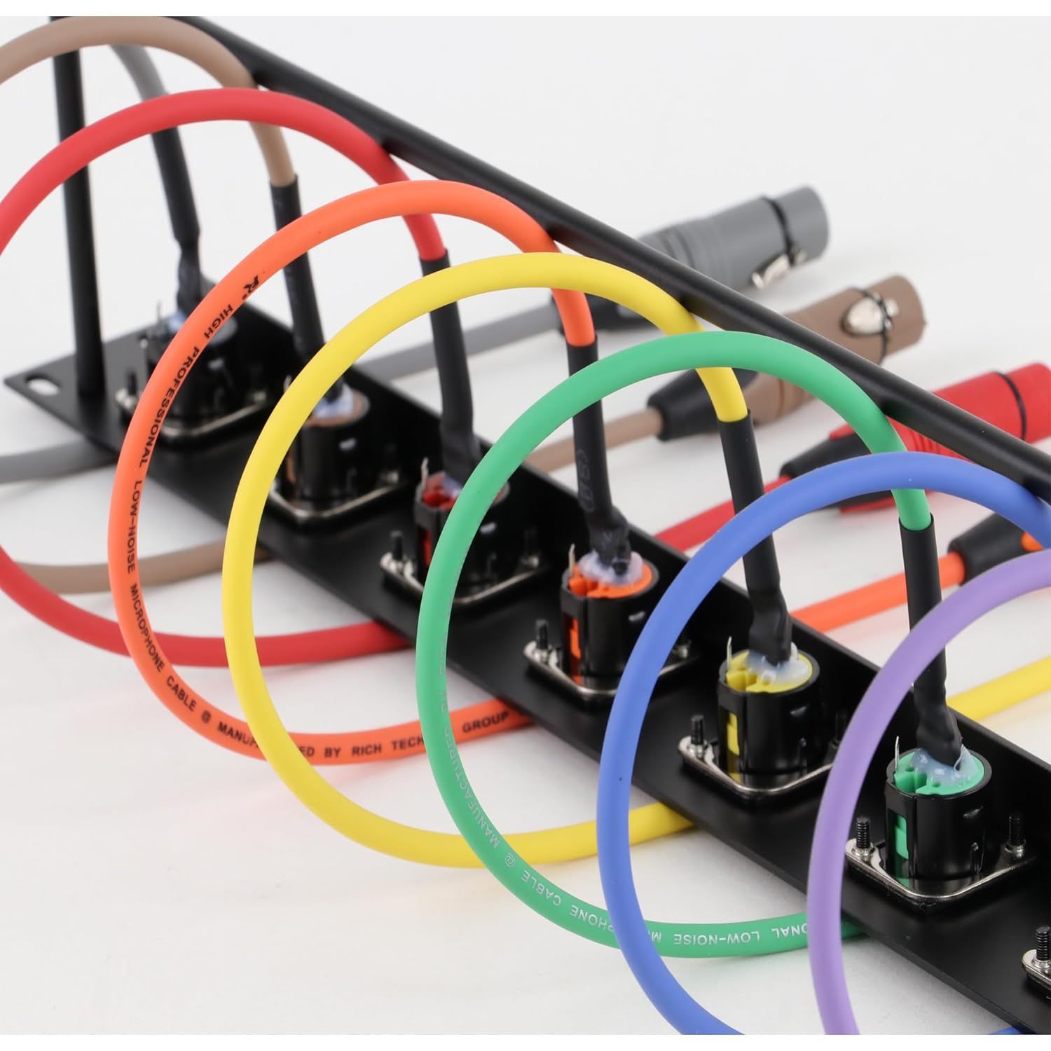 AMIMA 1U 8-Channel XLR Female to Female Color-Coded Patch Panel (Female ...