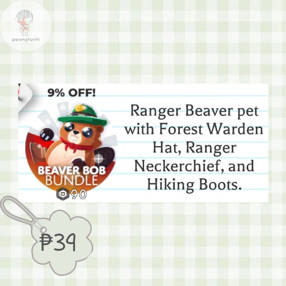 Beaver Bob Bundle- Adopt Me Roblox, Video Gaming, Gaming Accessories ...