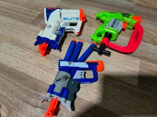 2 Nerf Elite and Shark Blasters, Hobbies & Toys, Toys & Games on Carousell