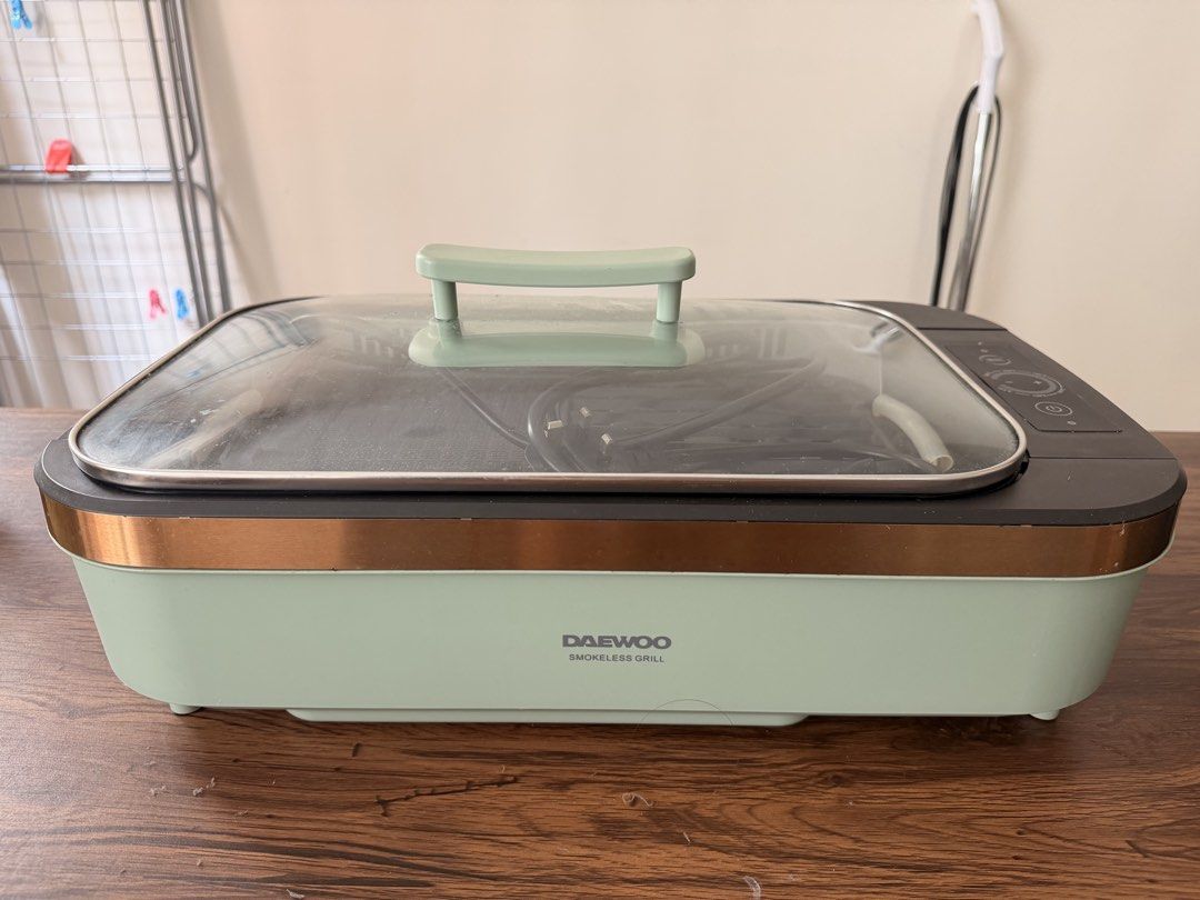 DAEWOO Smokeless Grill Electric Griddle, 家庭電器, 廚房電器, 燒烤爐及火鍋鍋具 - Carousell