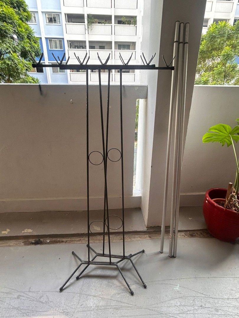 Metal Rack Stand with Hooks, Furniture & Home Living, Furniture ...