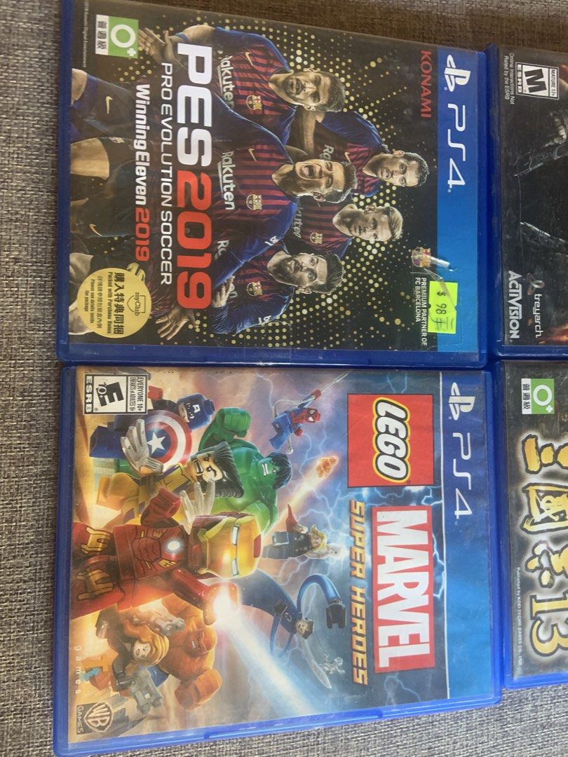 PS4 遊戲 Pro Evolution Soccer 2019 & Lego Marvel Super Heroes, 電子遊戲, 電子遊戲 ...