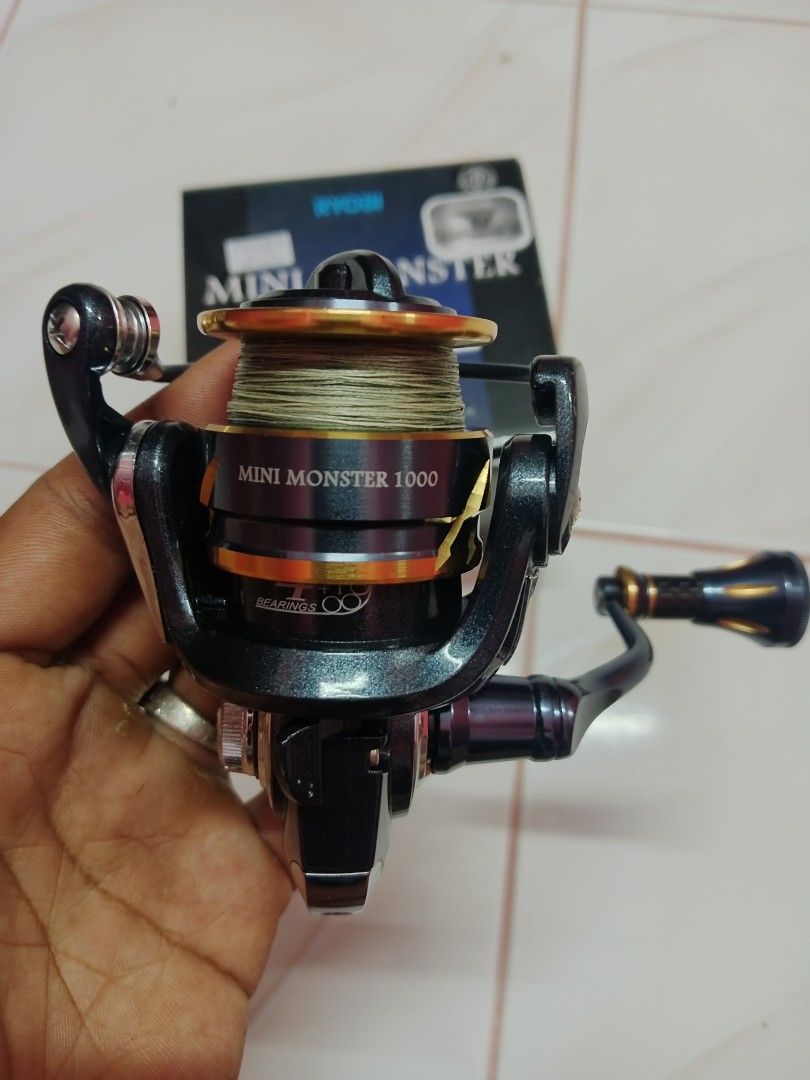 Ryobi Mini Monster 1000 Spinning Fishing Reel, Sports Equipment ...