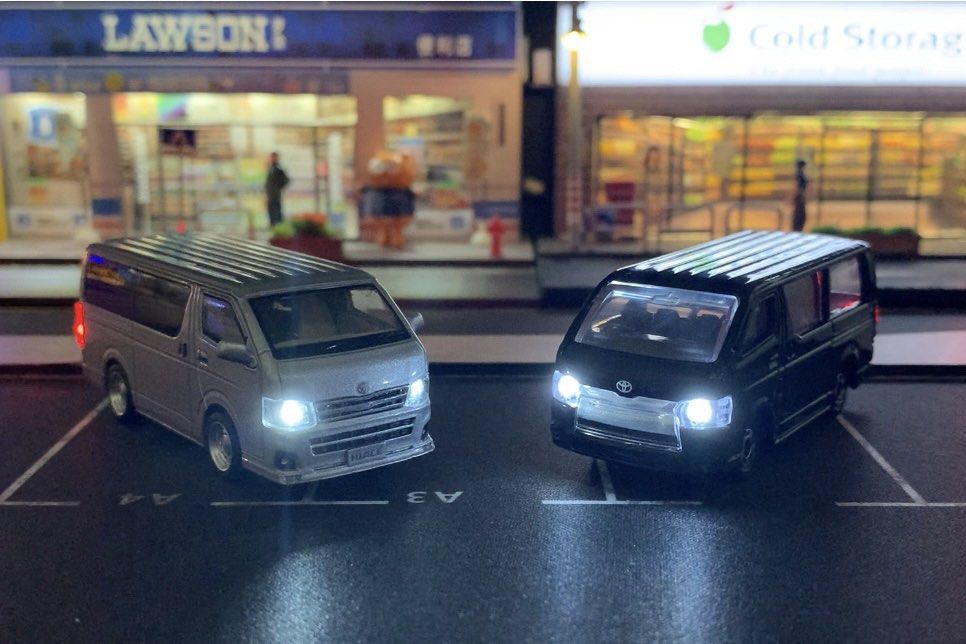 1:64 Toyota Hiace with LED Lights, Hobbies & Toys, Toys & Games on ...