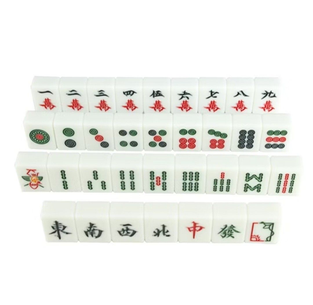 168 Tiles Mahjong Set with Red Case, Hobbies & Toys, Toys & Games on ...
