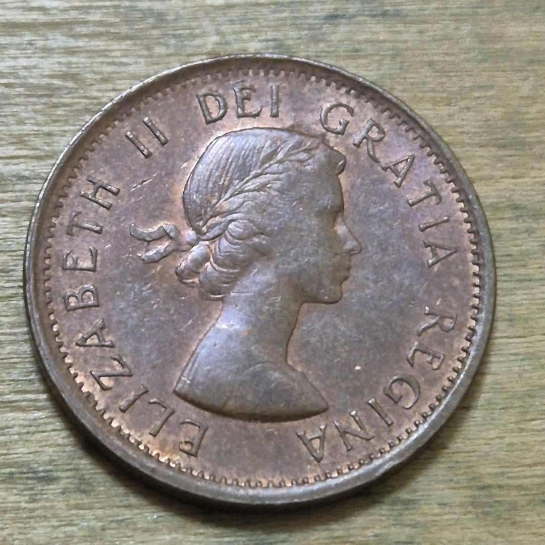 1963 Canada Queen Elizabeth II 1 Cent Coin, Hobbies & Toys, Memorabilia ...