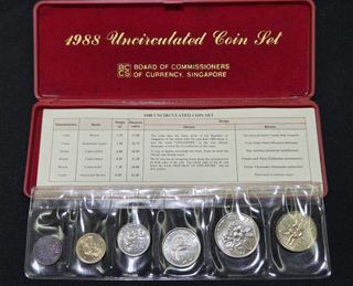 1991 Uncirculated Singapore Coin Set - Year of the Goat, Hobbies & Toys ...