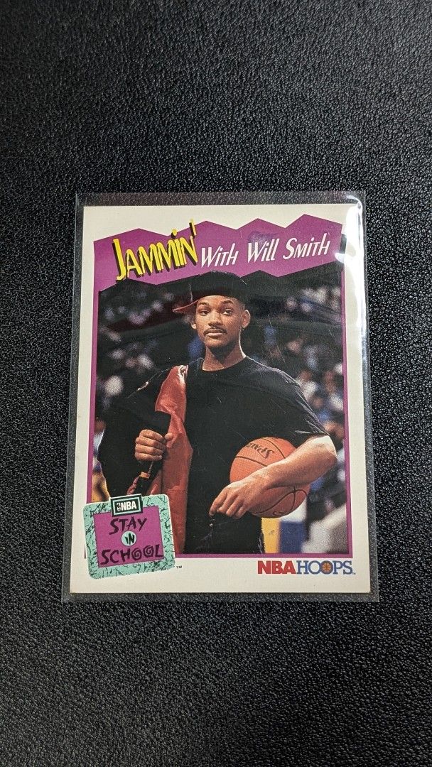 1991 NBA Hoops Will Smith Jammin' With Will Smith Card, Hobbies & Toys ...