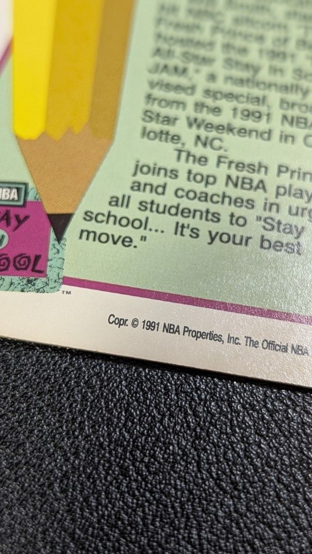 1991 NBA Hoops Will Smith Jammin' With Will Smith Card, Hobbies & Toys ...