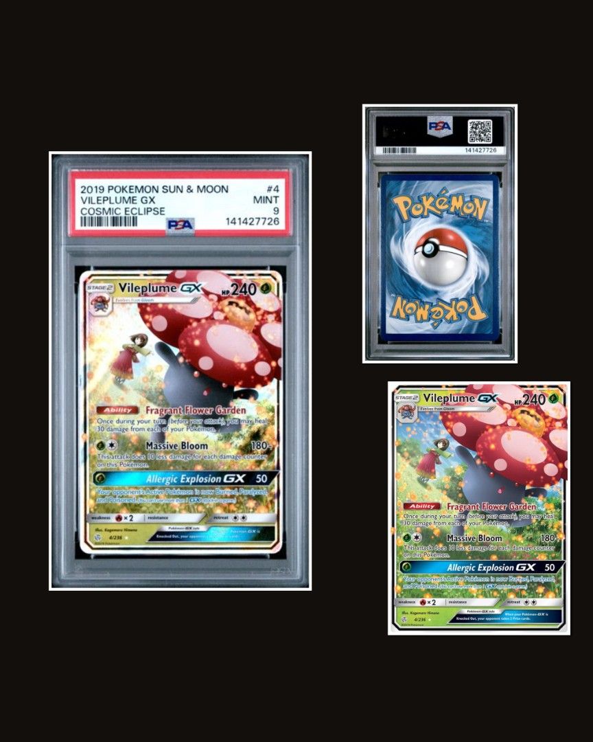 2019 POKEMON VILEPLUME GX COSMIC ECLIPSE SUN & MOON COSMIC ECLIPSE #4 4 ...