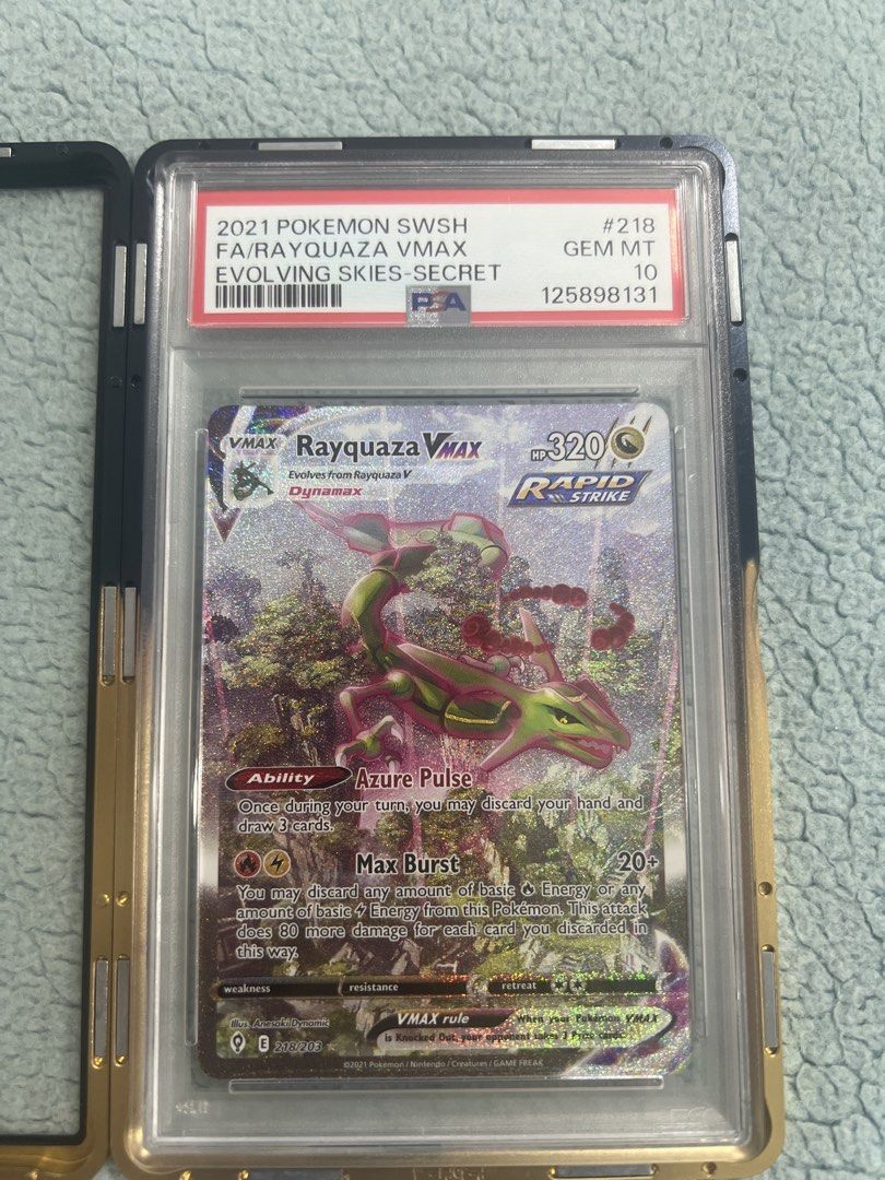 2021 Rayquaza VMAX Secret Rare PSA 10 Gem Mint, Hobbies & Toys, Toys ...