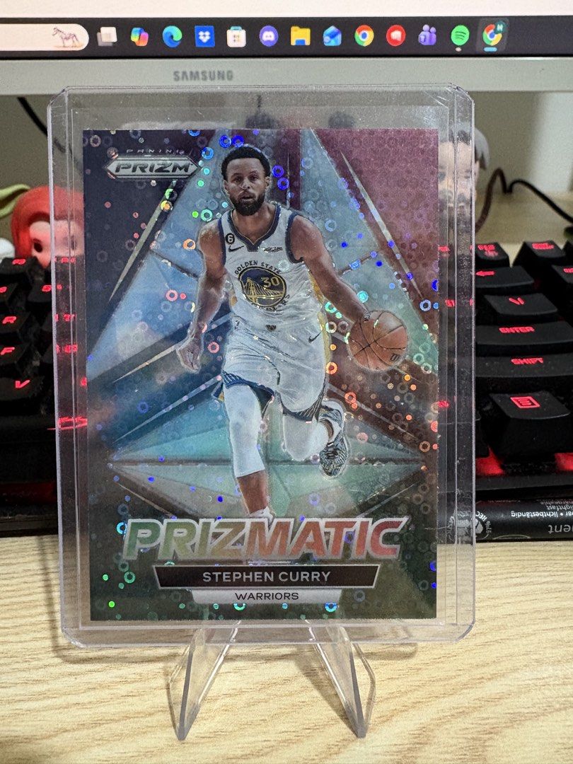 2022-23 Panini Prizm Stephen Curry Warriors Prizmatic Card Fast break ...