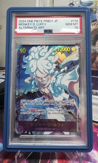 2024 One Piece JPN Monkey D. Luffy PSA GEM MT 10, Hobbies & Toys, Toys ...