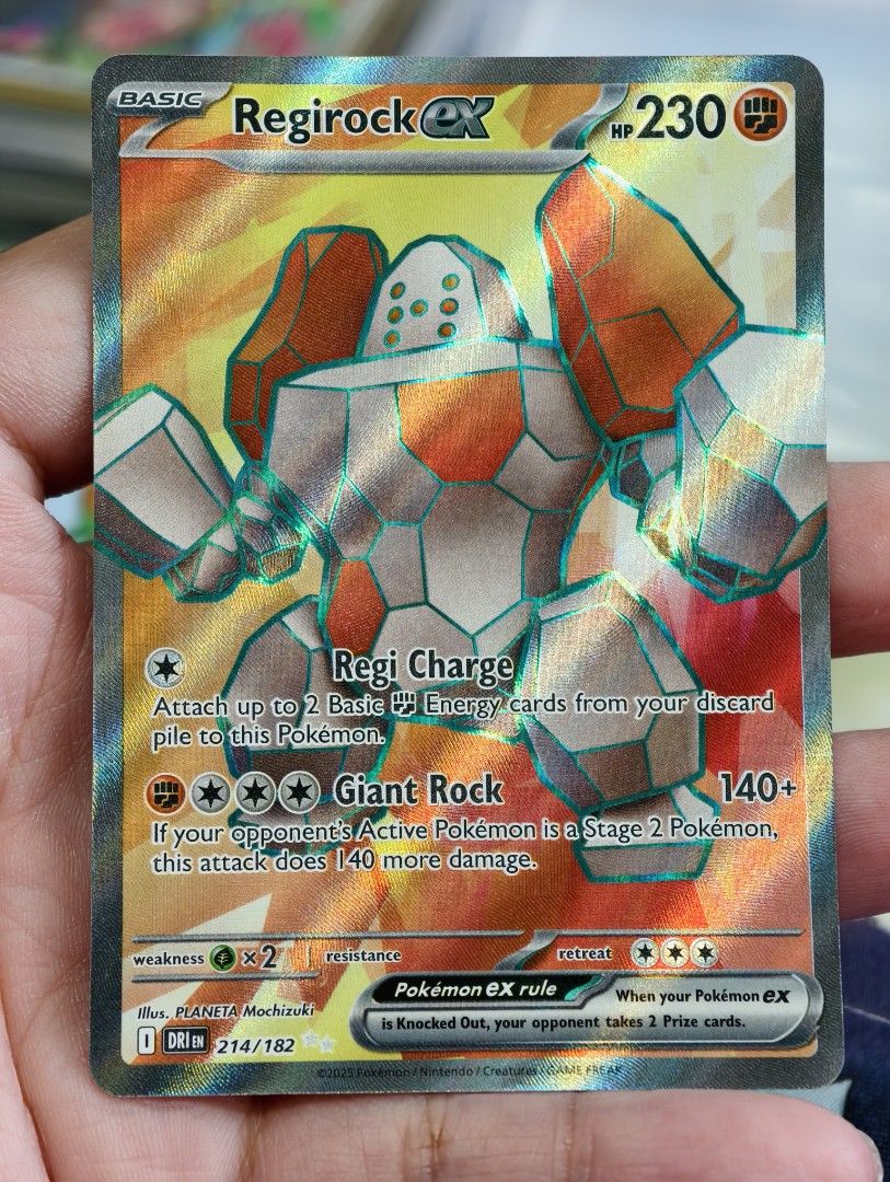 2025 POKEMON DRI EN-DESTINED RIVALS ULTRA RARE #214 REGIROCK EX ...