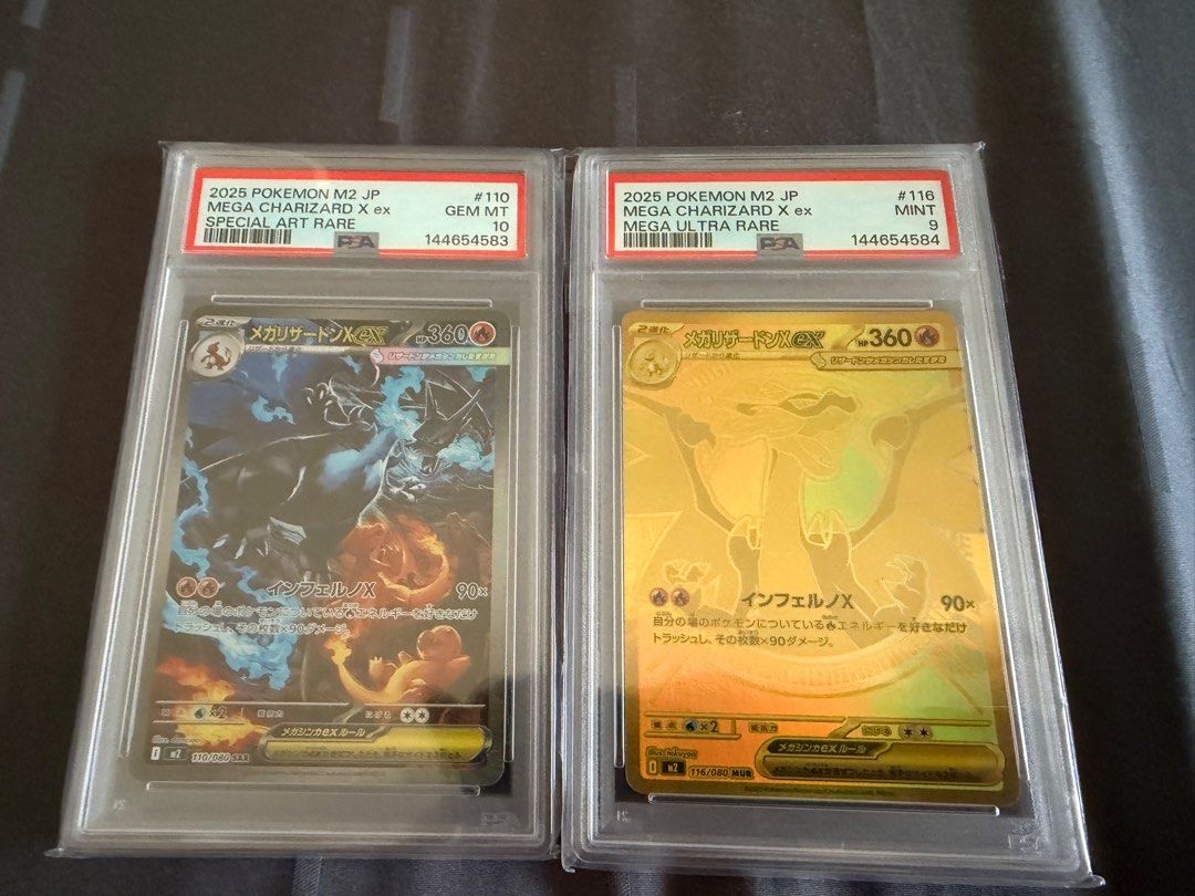 2x Mega Charizard X ex Pokemon Cards PSA 10 & 9, Hobbies & Toys, Toys ...