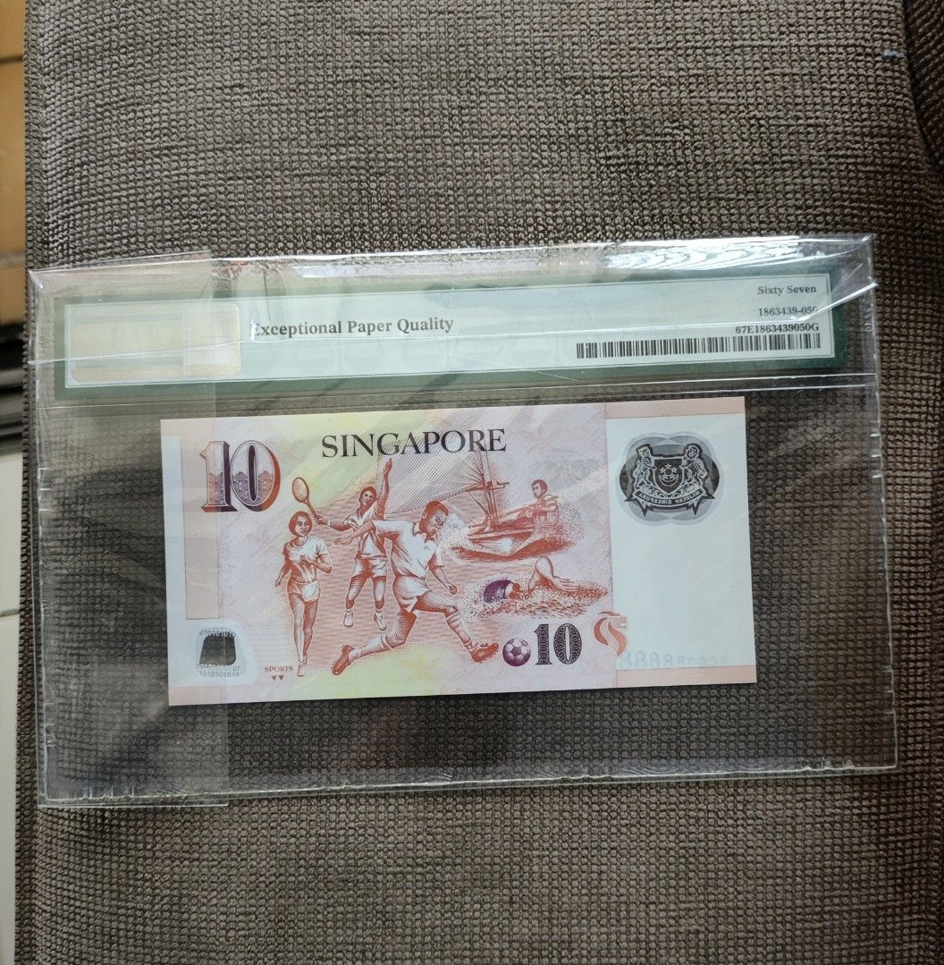 發發發發發 Sg $10 Golden Prosperous 8 serial number banknote, Hobbies & Toys ...