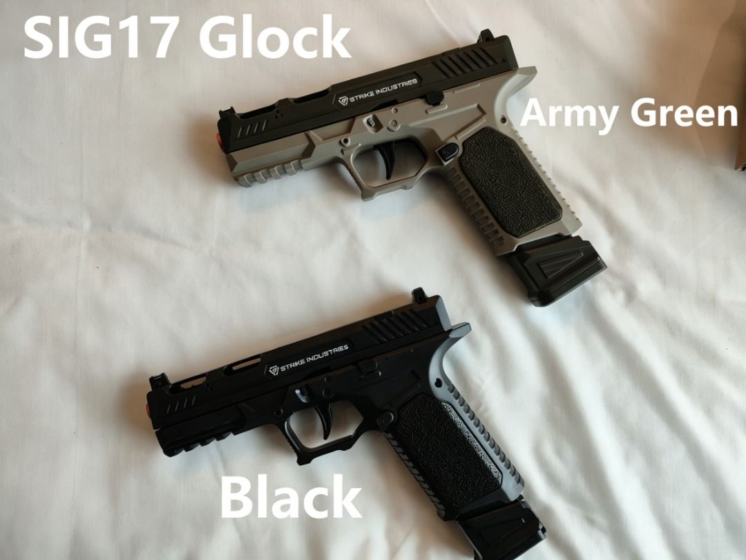 六一兒童節禮物 SIG17 Glock Airsoft Pistols - Black & Army Green toy gun ...