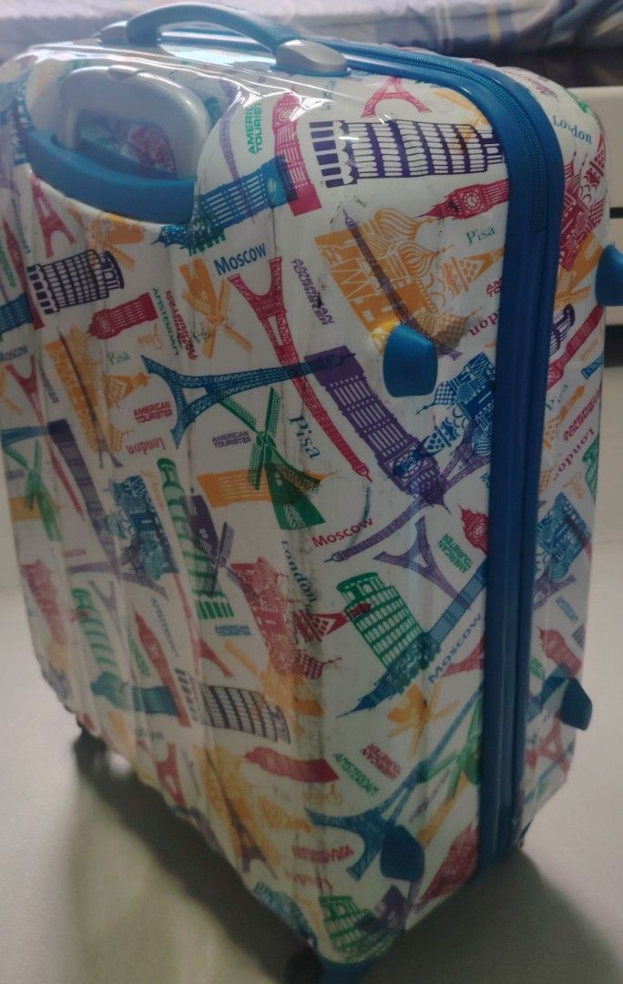 American Tourister Hard Shell Luggage - World Landmarks Print, Hobbies ...