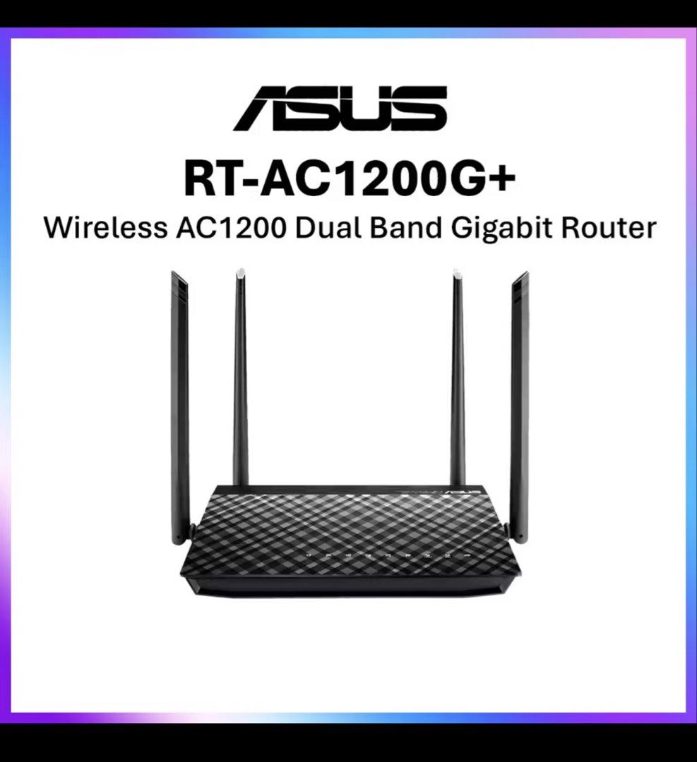 ASUS RT-AC1200G+ Wireless AC1200 Dual Band Gigabit Router, Computers ...