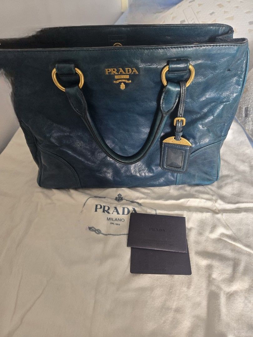 Authentic Prada Vitello Shine 2-way Satchel, Luxury, Bags & Wallets on ...