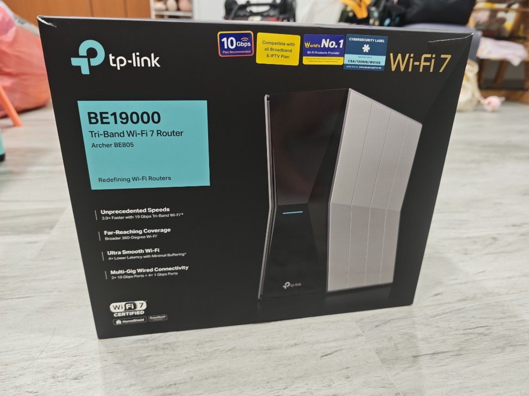 BE805 TP-Link BE19000 Tri-Band Wi-Fi 7 Router Archer, Computers & Tech ...