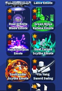 Blade ball swords and emotes for sale, Video Gaming, Gaming Accessories ...