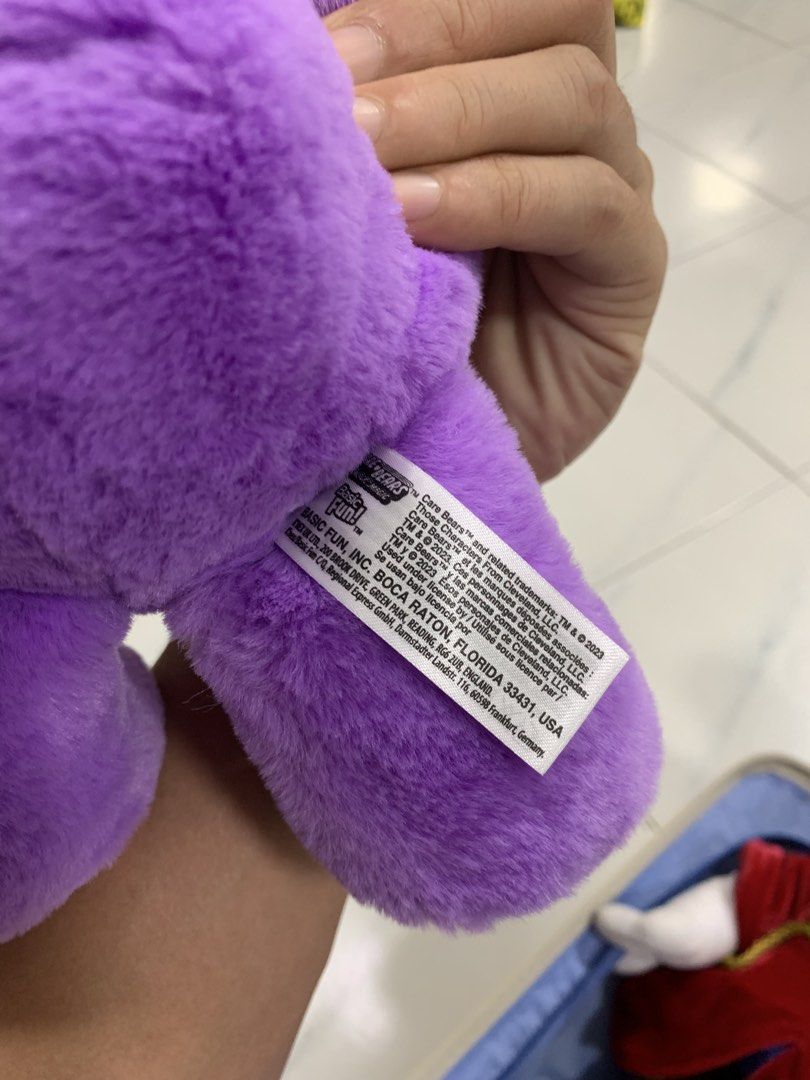 Care Bears Grumpy Bear Purple Plush Toy, Hobbies & Toys, Toys & Games ...