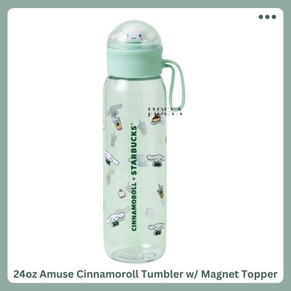 Cinnamoroll + Starbucks 24oz Amuse Tumbler w/ Magnet Topper, Furniture ...