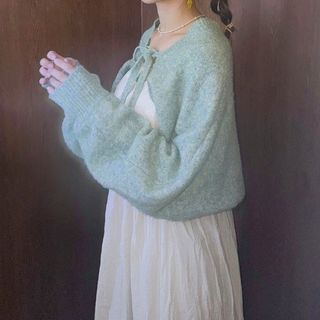日本ehka sopo灰藍色蝴蝶結短袖上衣女, 女裝, 上衣, T-shirt - Carousell