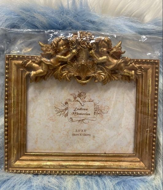 Gold Cherub Photo Frame 3.5" x 5", Furniture & Home Living, Home Decor ...