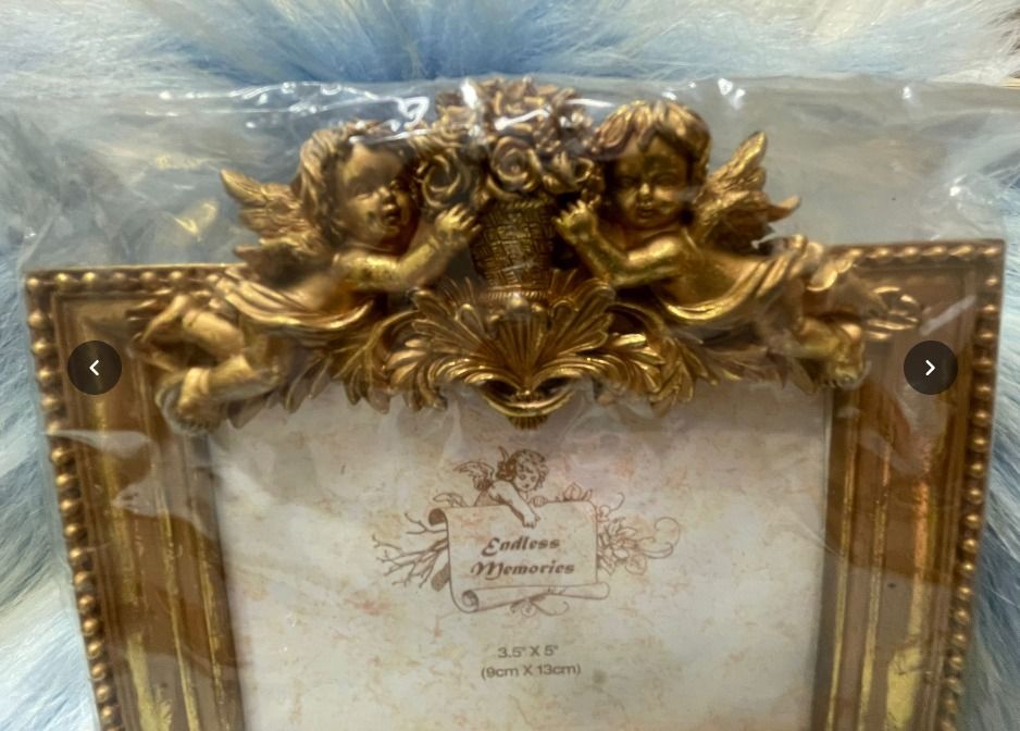 Gold Cherub Photo Frame 3.5" x 5", Furniture & Home Living, Home Decor ...