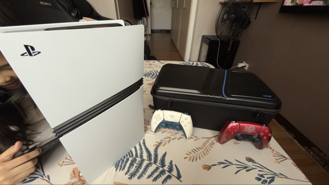 PlayStation 5 Console with 2 Custom Controllers and Case, Video Gaming ...