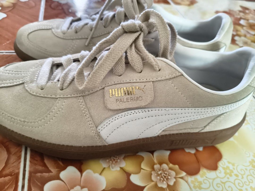 Puma Palermo Suede Sneakers Beige, Women's Fashion, Footwear, Sneakers ...