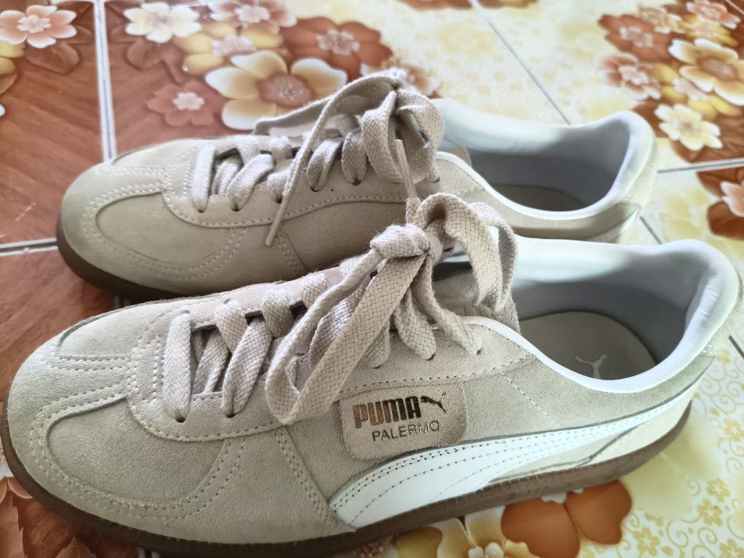 Puma Palermo Suede Sneakers Beige, Women's Fashion, Footwear, Sneakers ...
