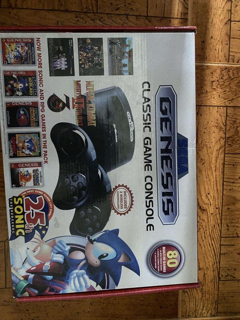 Sega Genesis Classic Game Console with 80 Built-in Games, Video Gaming ...