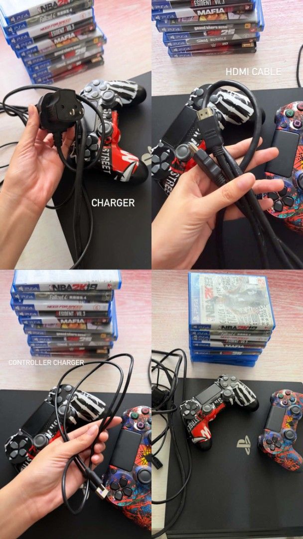Sony PlayStation 4 Pro Console with 2 Controllers & Games, Video Gaming ...
