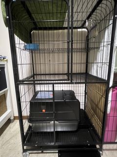 Cat Cage with Accessories, Pet Supplies, Homes & Other Pet Accessories ...