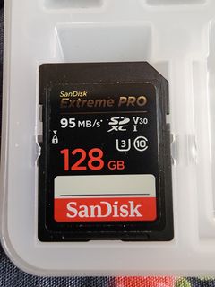 SanDisk Extreme PRO 128GB SDXC UHS-I 95 mb/s Memory Card, 手提電話, 電話及其他裝置 ...
