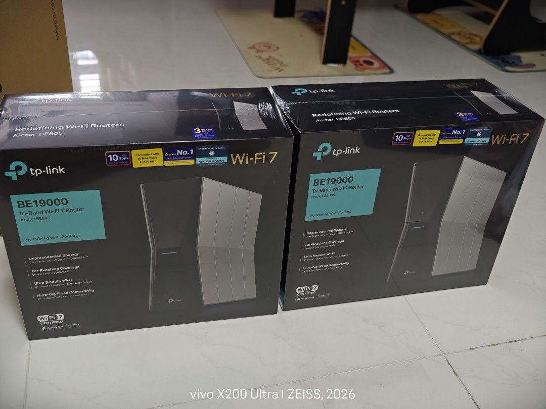 Sealed TP-Link BE805 BE19000 Tri-Band Wi-Fi 7 Router, Computers & Tech ...