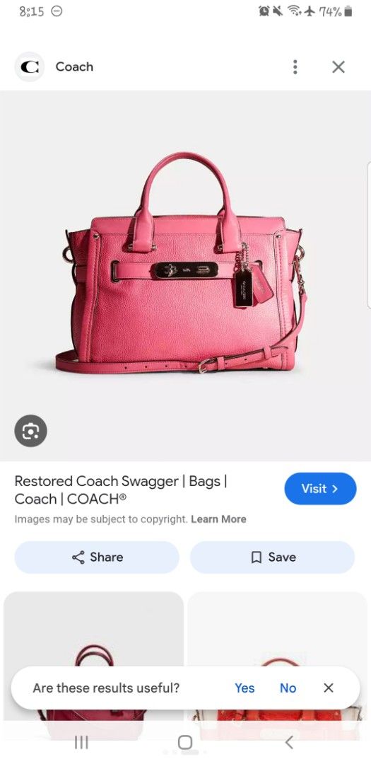 Coach Swagger Handbag, Luxury, Bags & Wallets on Carousell