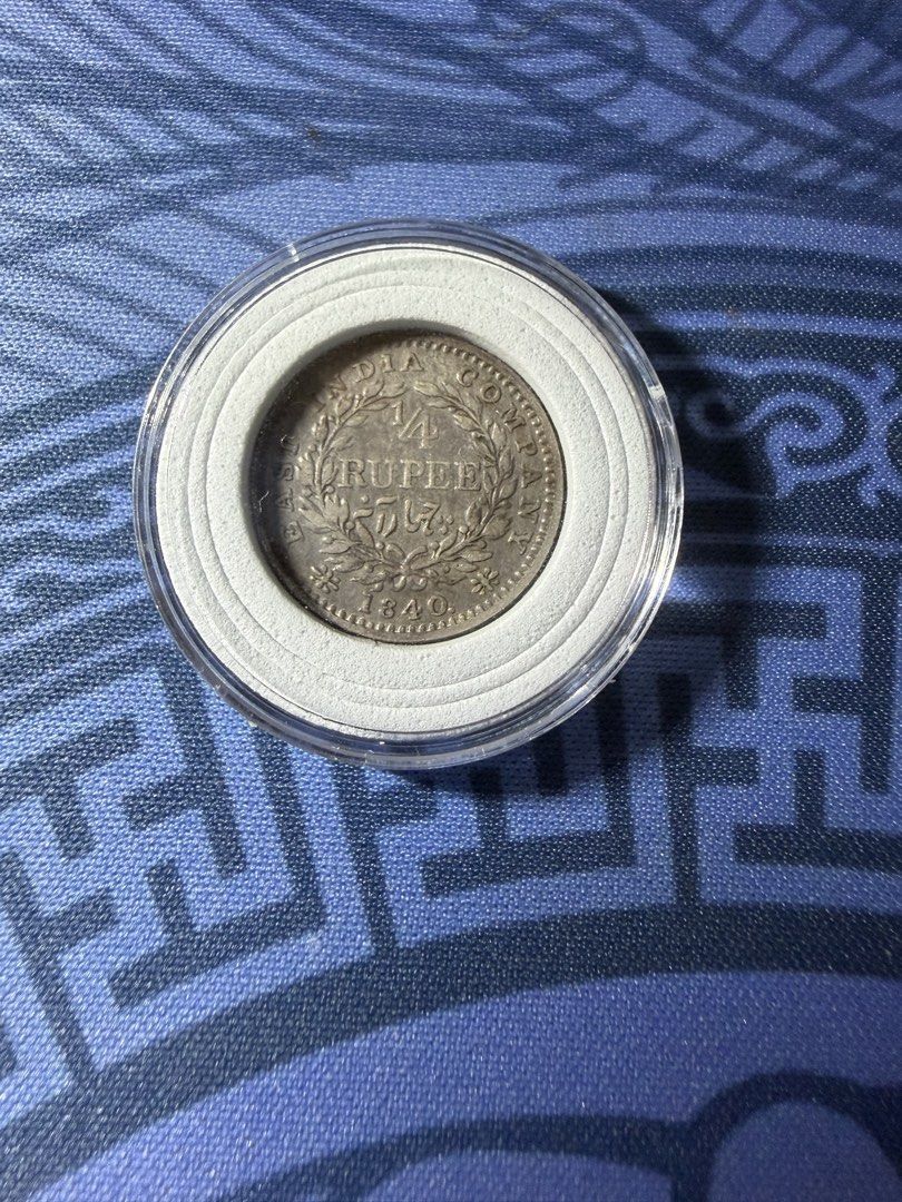Rare 1/4 Rupee Coin India 1840 Victoria Queen, Hobbies & Toys ...