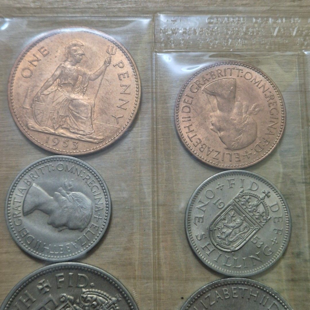 1953 Great Britain Queen Elizabeth II Coronation Year Coin Set, Hobbies ...