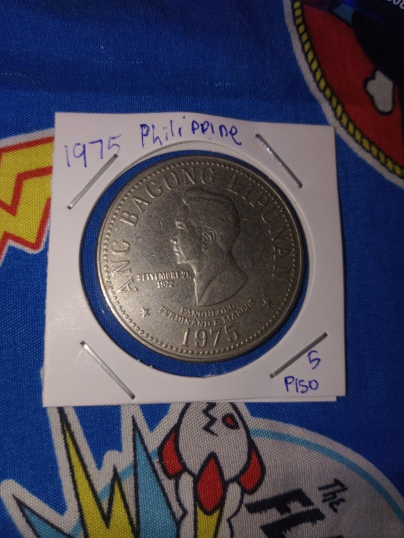 1975 Philippines 5 Piso Coin - Bagong Lipunan, Hobbies & Toys ...