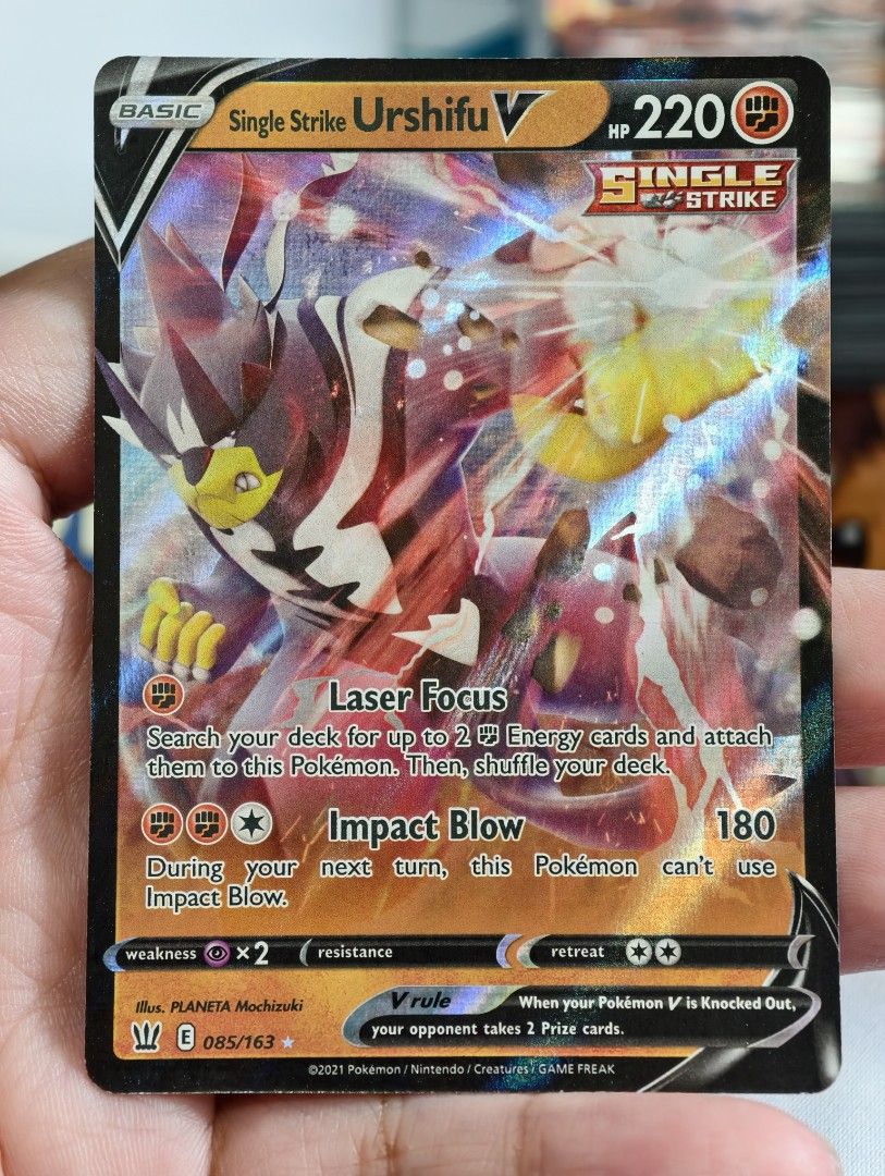 2021 POKEMON SWORD & SHIELD BATTLE STYLES #085 SINGLE STRIKE URSHIFU V ...
