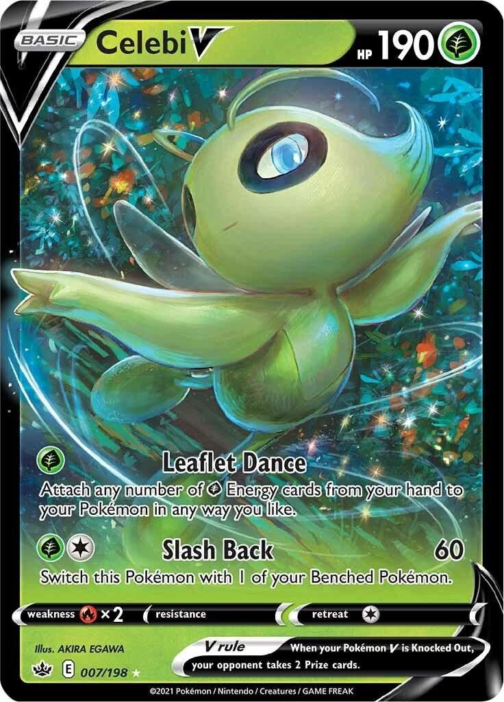 2021 POKEMON SWORD & SHIELD CHILLING REIGN 07/198 CELEBI V #007 ...