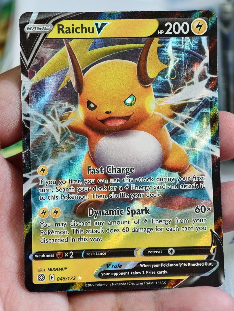 2022 POKEMON SWORD & SHIELD BRILLIANT STARS #045 RAICHU V, Hobbies ...