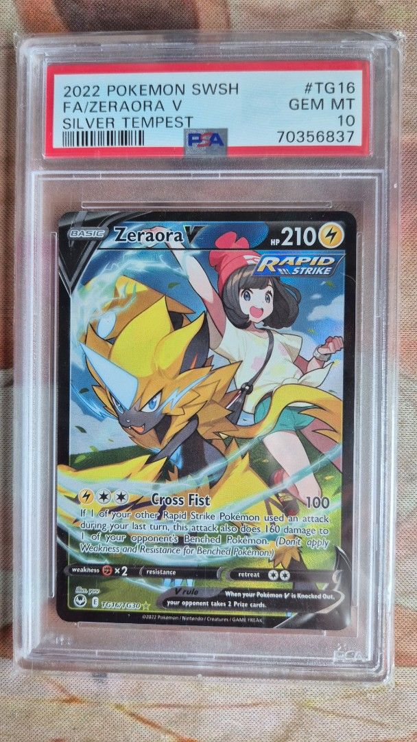 2022 Pokemon SWSH FA/Zeraora V Silver Tempest PSA 10, Hobbies & Toys ...