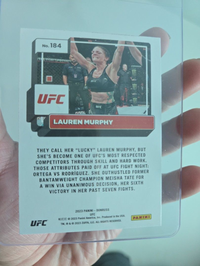 2023 Panini Donruss UFC Lauren Murphy Trading Card, Hobbies & Toys ...